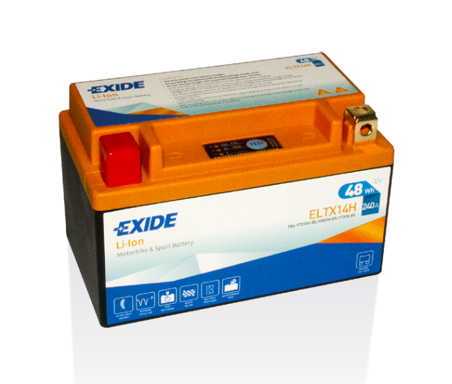 Exide Li-Ion ELTX14H YTX14-BS motorcycle battery 4Ah (DIN 51214)