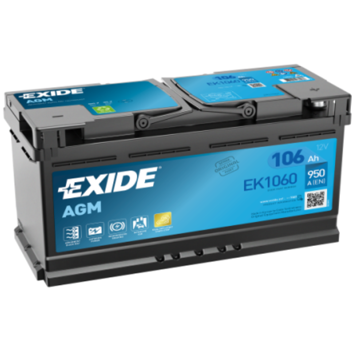 Exide EK1060 AGM 106Ah car battery 605 901 095