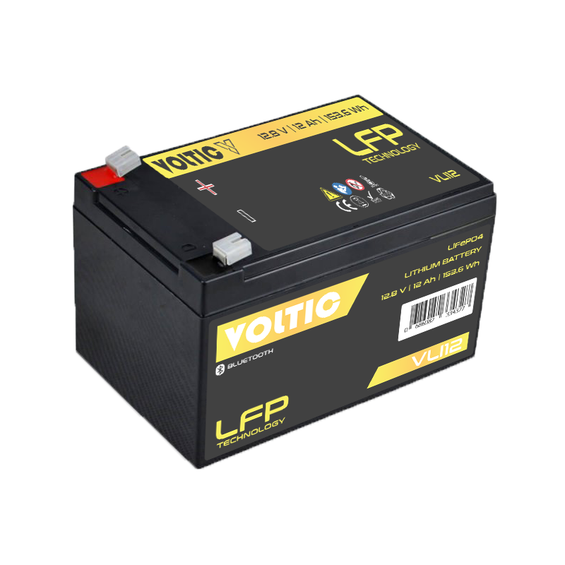 VOLTIC VLI12 12V LiFePO4 lithium supply battery 12Ah